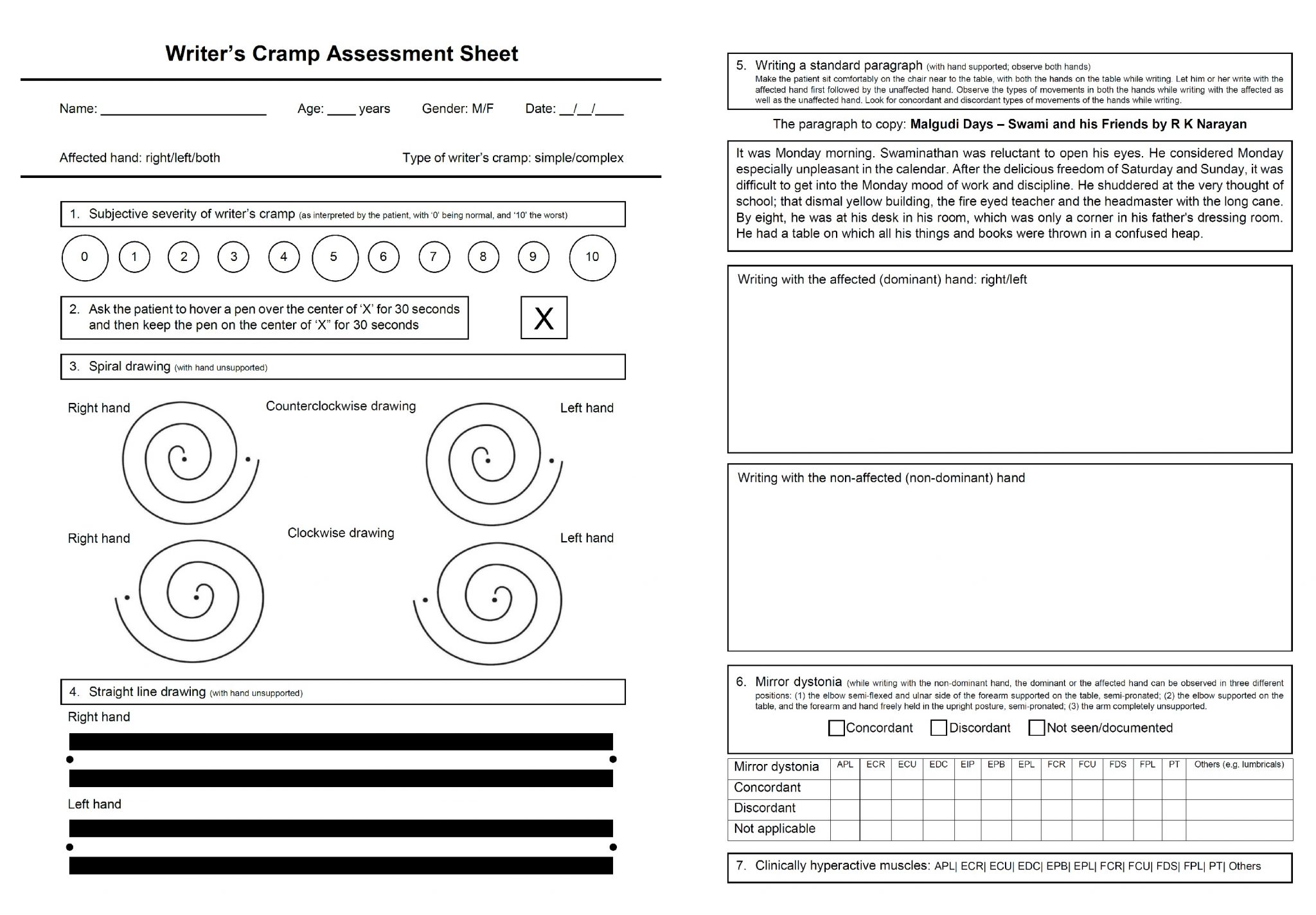 Writers Cramp | Parkinsons Disease and Movement Disorders Clinic